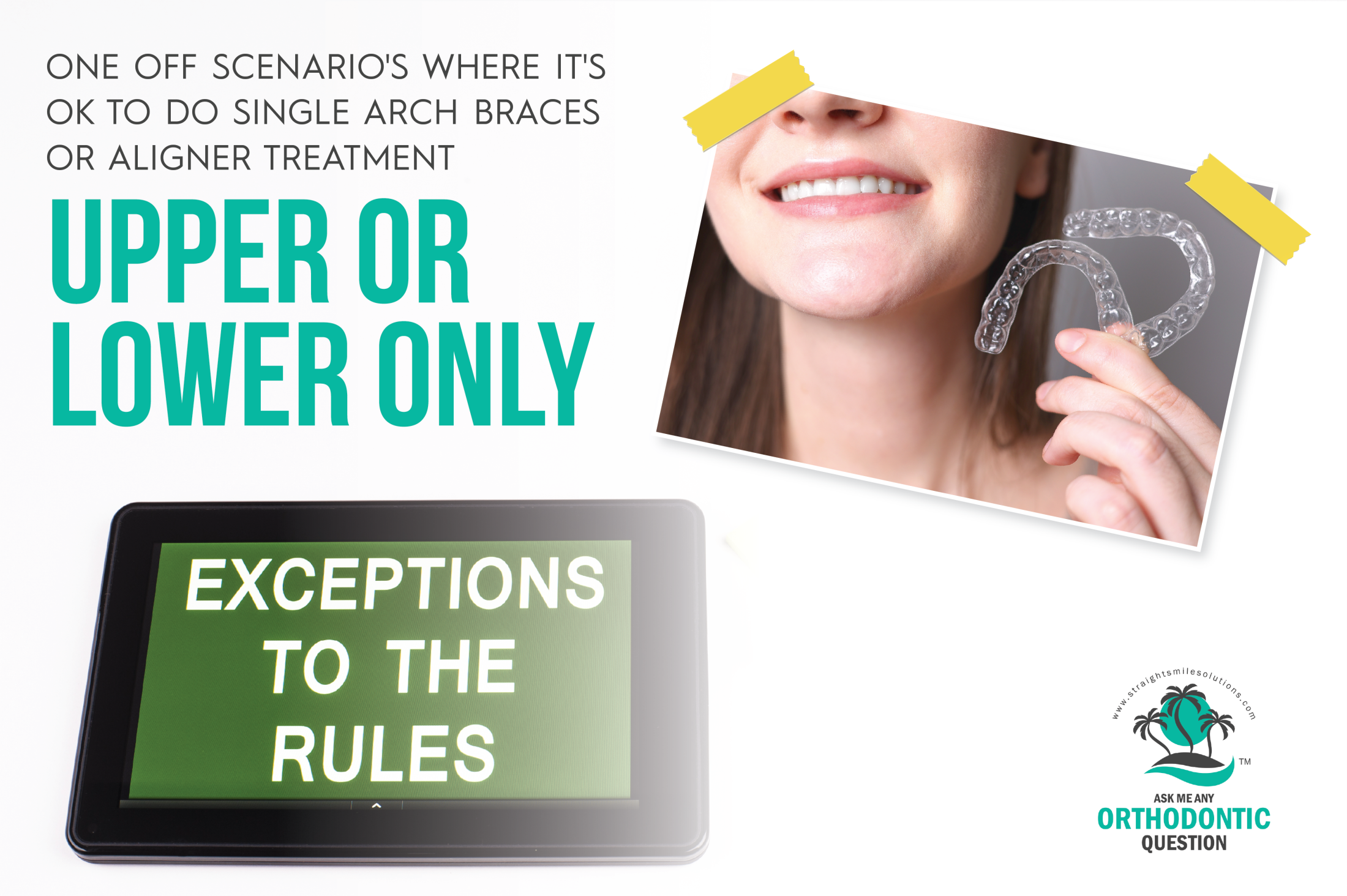 When its OK to do Single Arch Upper or Lower Only Ortho Treatment ...