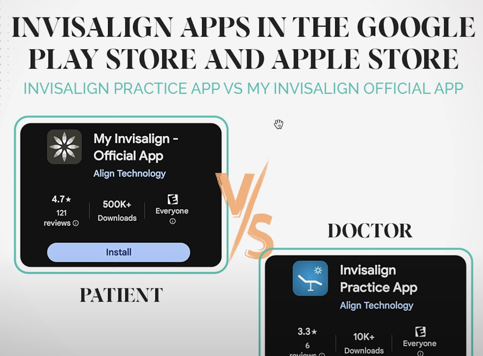 Using the Invisalign Apps on the App Store and the Google Play Store